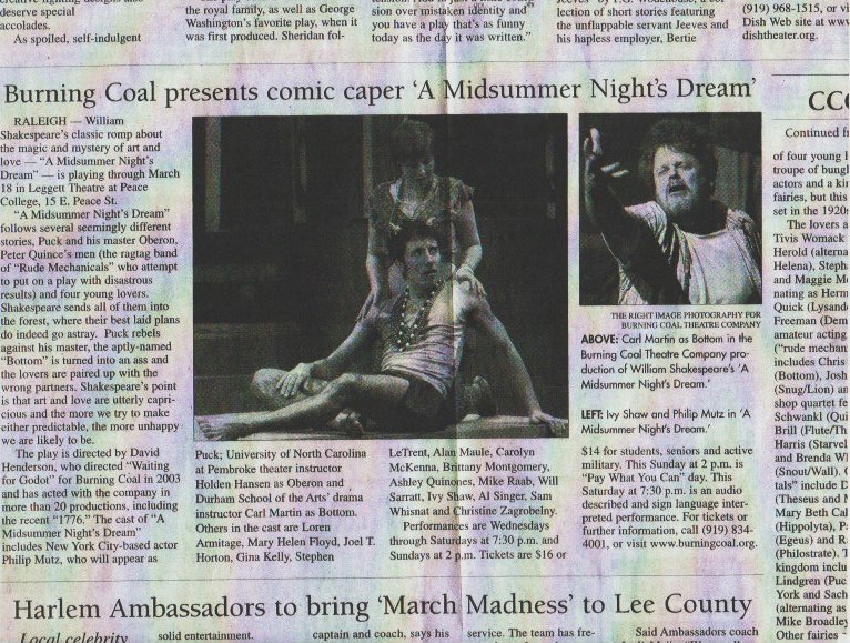 Retrospective of Plays - Part Two - Burning Coal Theatre Company